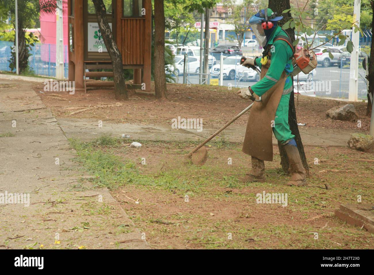 tsalvador, bahia, brazil - november 24, 2021: public cleaning worker ...
