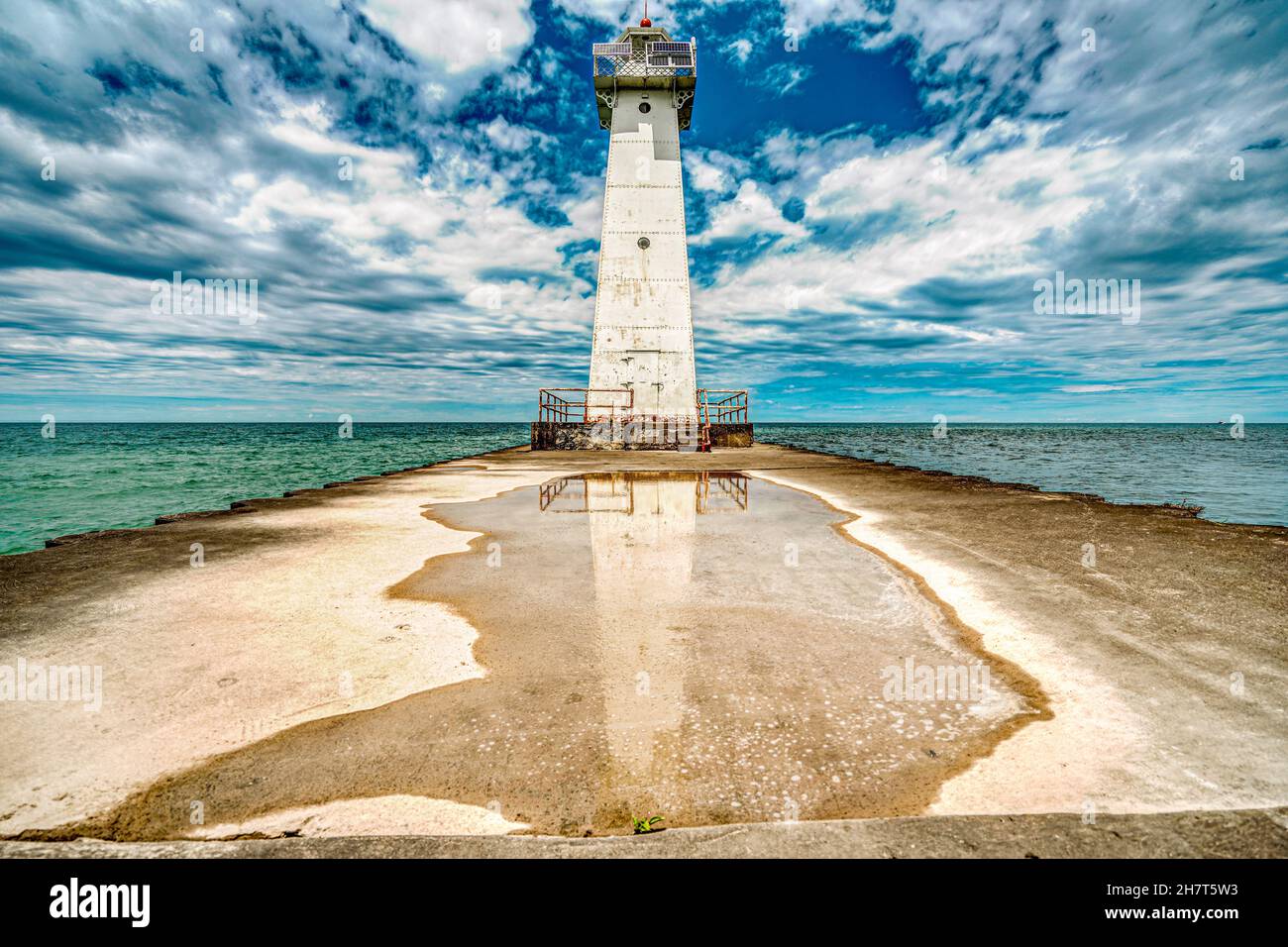 SODUS POINT, UNITED STATES - Jun 01, 2020: The NY Lighthouse on Lake ...