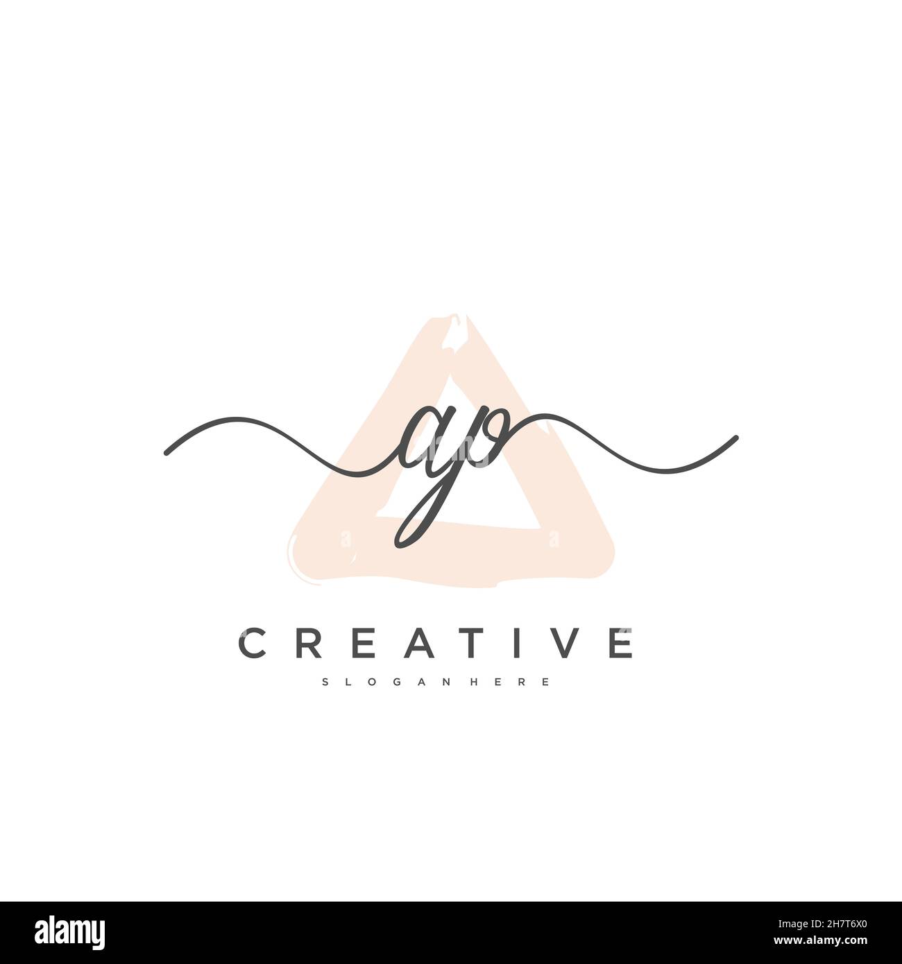 AP Initial handwriting minimalist geometric logo template vector, Logo ...