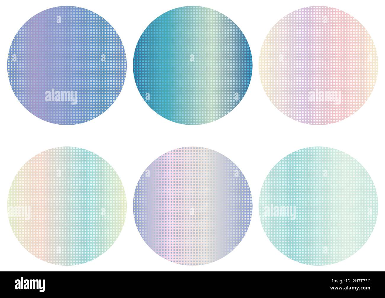 Set Of Round Backgrounds With Abstract Dot Patterns Isolated On A White ...