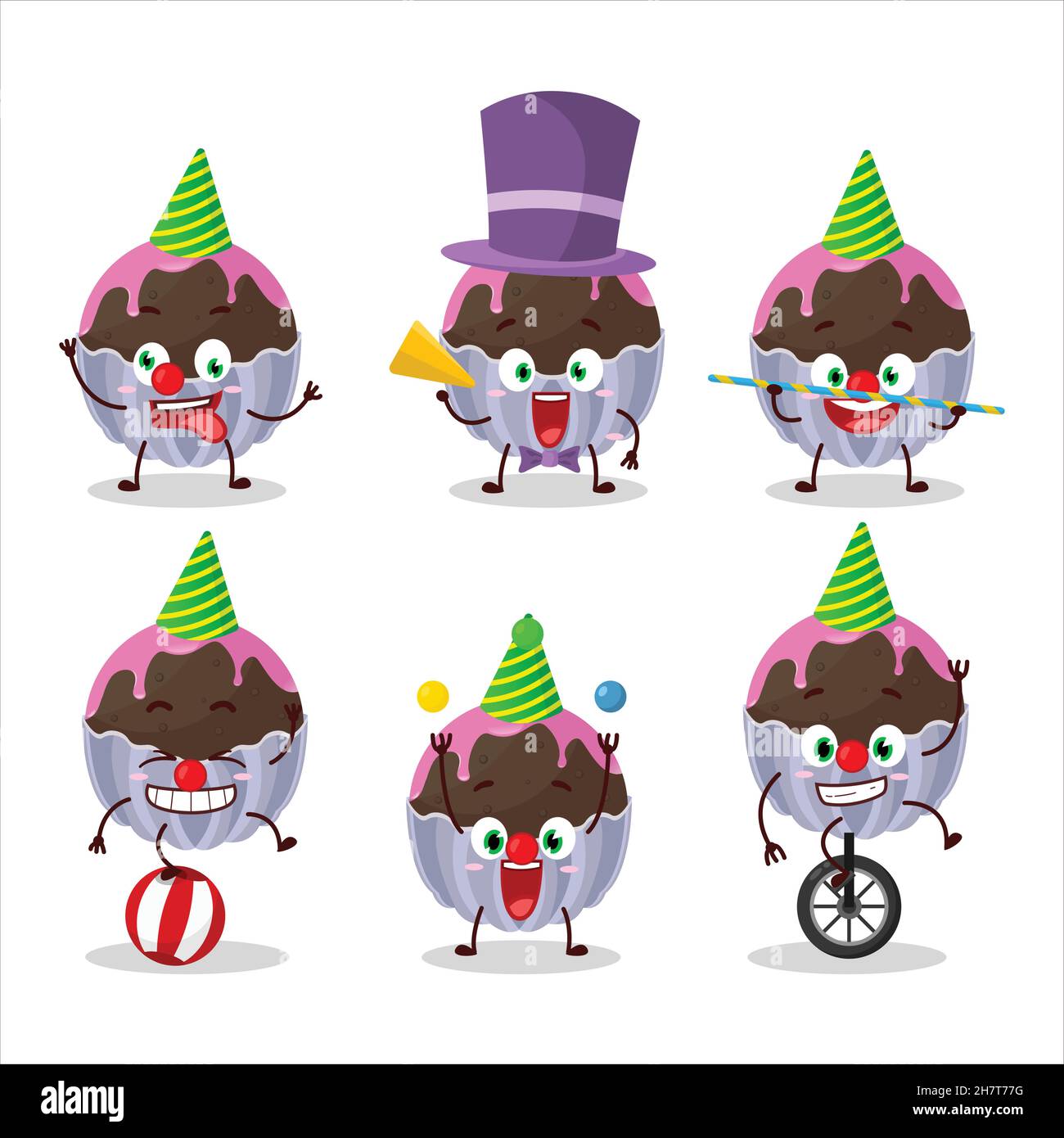 Cartoon Character Of Brigadeiro Chocolate Candy With Various Circus
