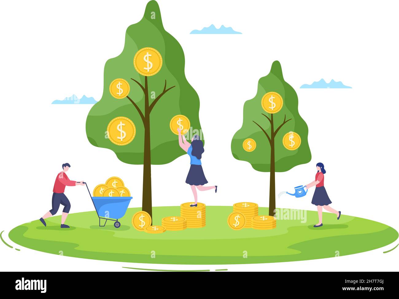 Profit tree Stock Vector Images - Alamy