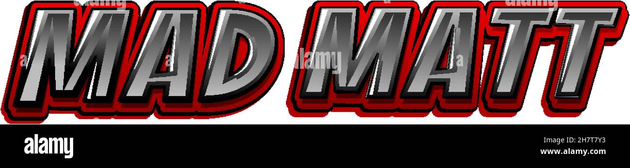 Mad Matt logo text design illustration Stock Vector Image & Art - Alamy