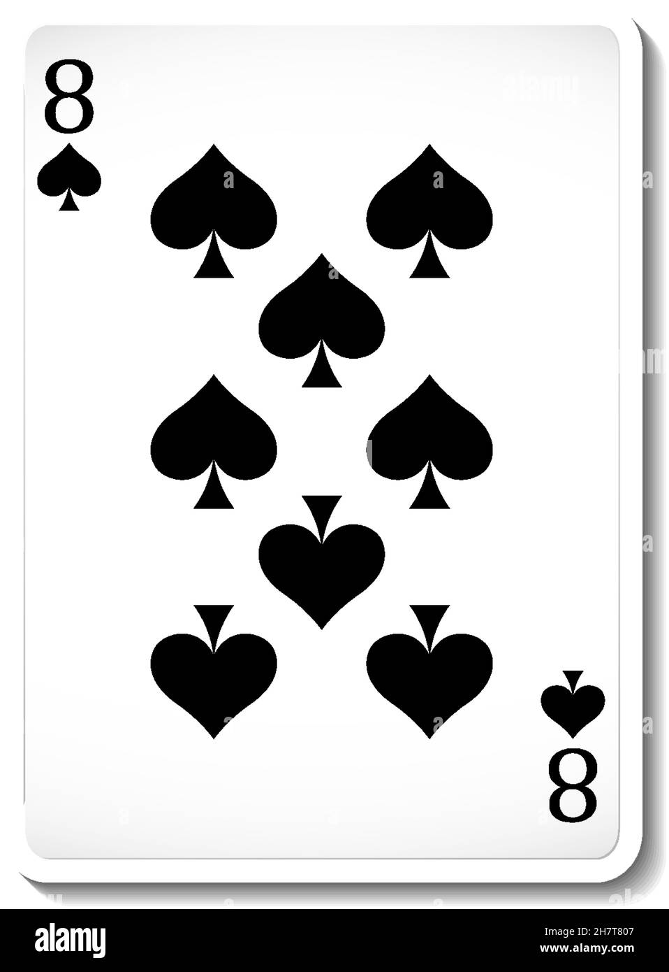 Eight of Spades Playing Card Isolated illustration Stock Vector Image ...