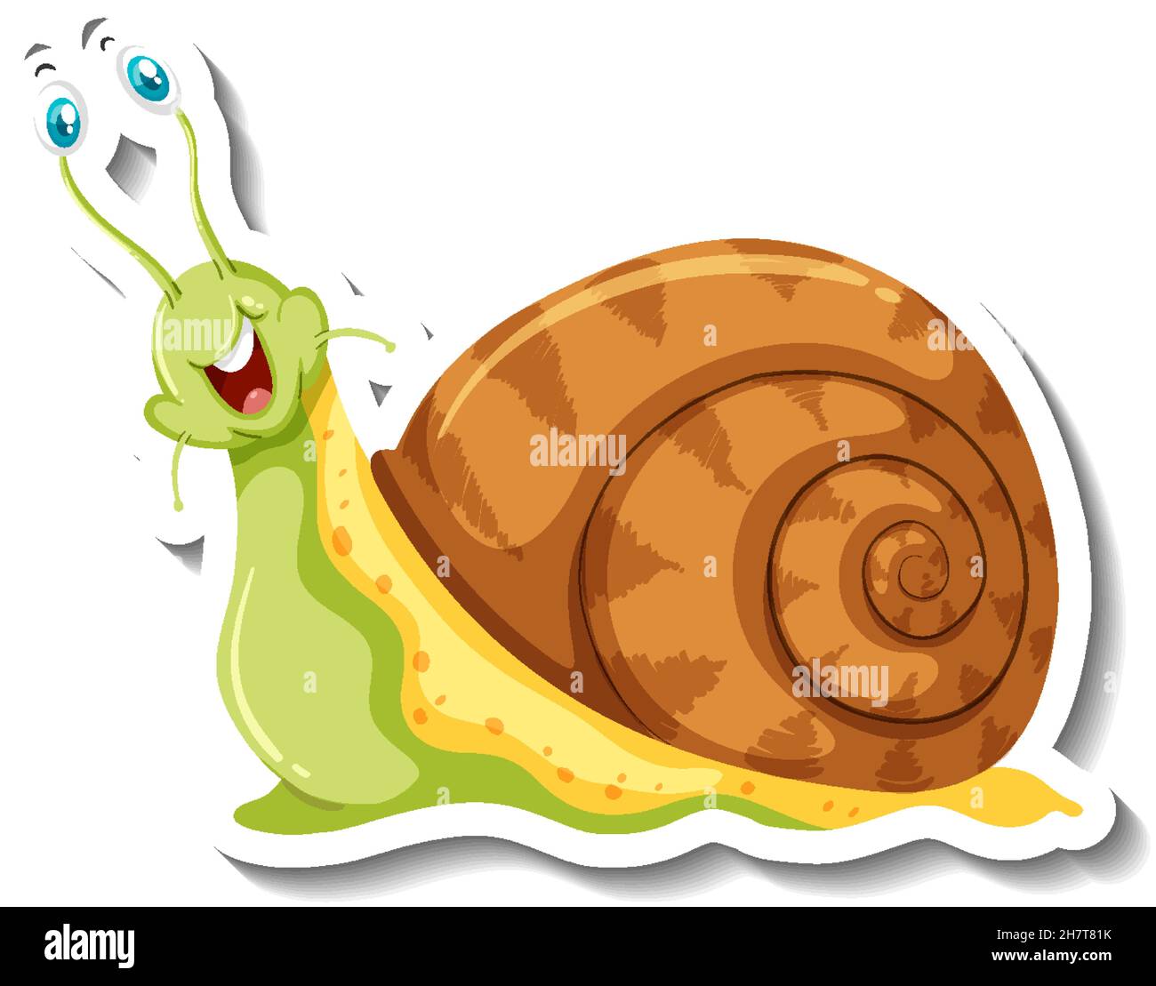 Snail animal cartoon sticker illustration Stock Vector Image & Art - Alamy