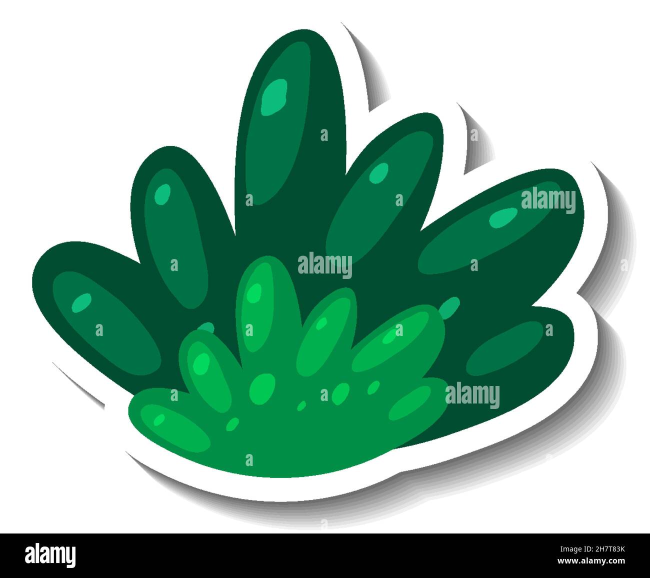 A green bush in cartoon style illustration Stock Vector Image & Art - Alamy