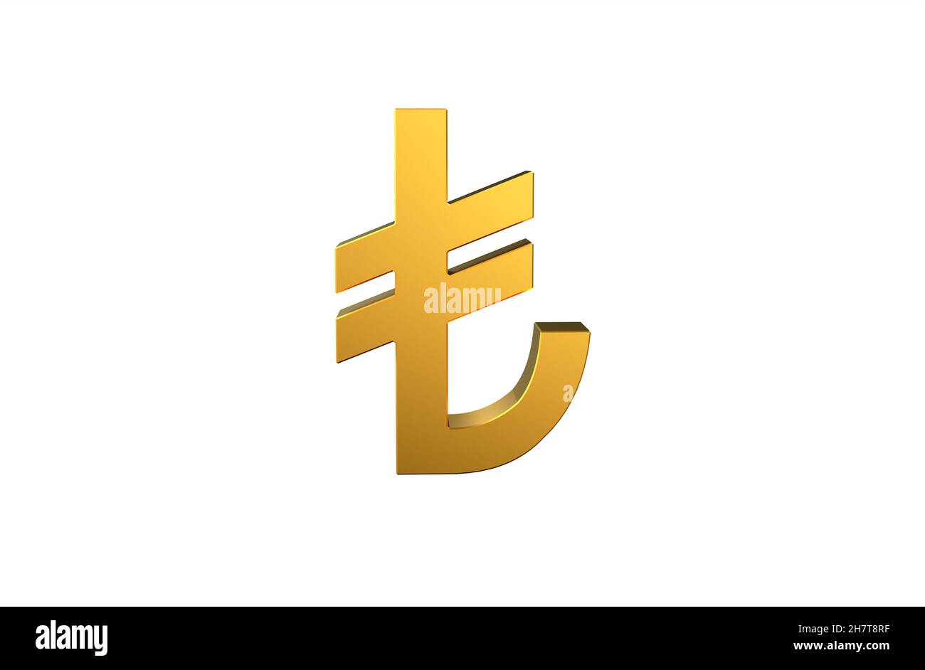 3d rendering of golden Turkish lira icon Stock Photo - Alamy