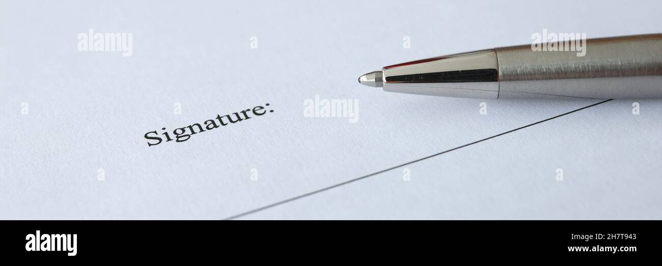 Contract signing detail pen hi-res stock photography and images - Alamy