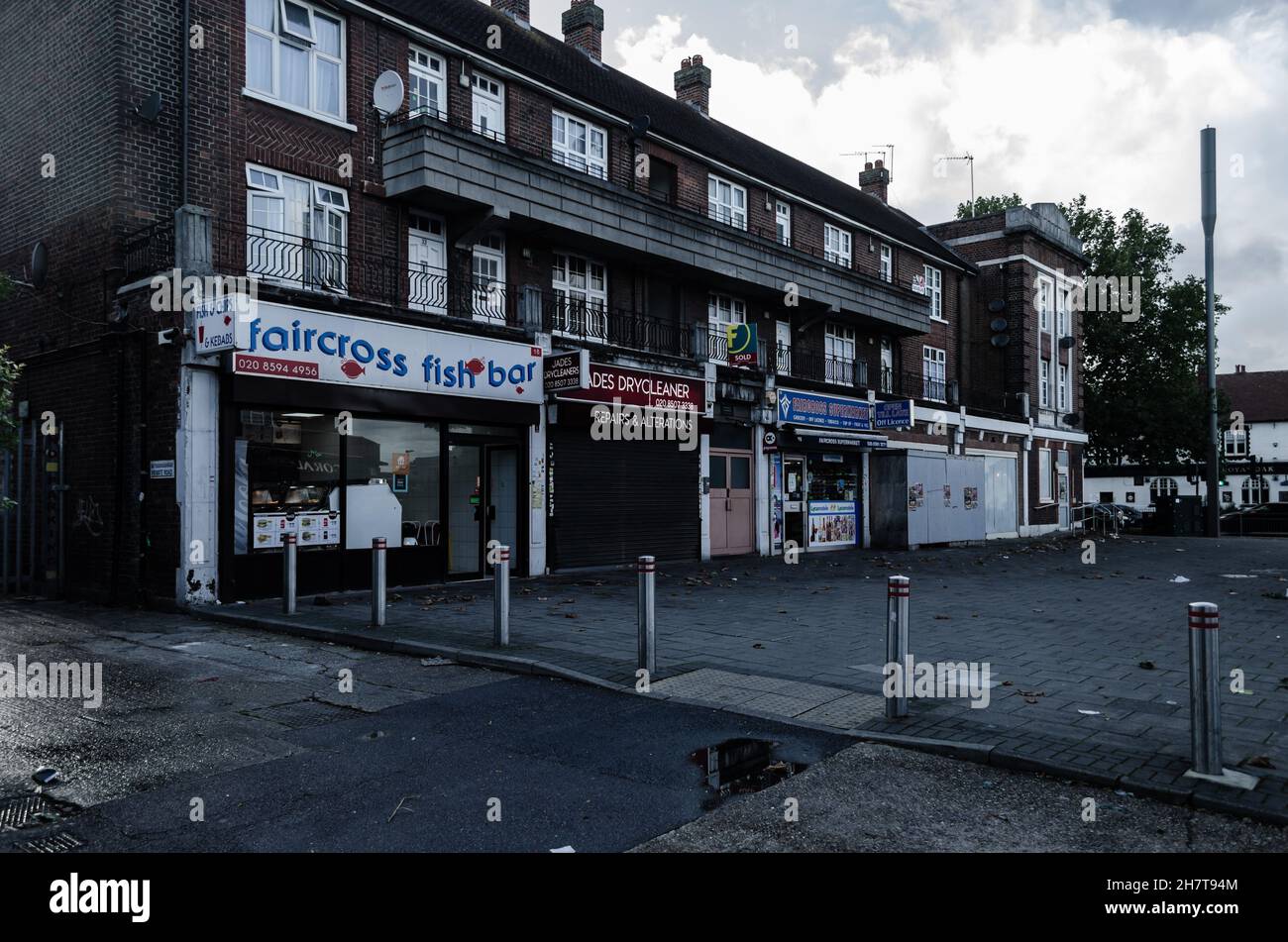 The Shopping Parade At Faircross In Barking, East London, UK Stock ...