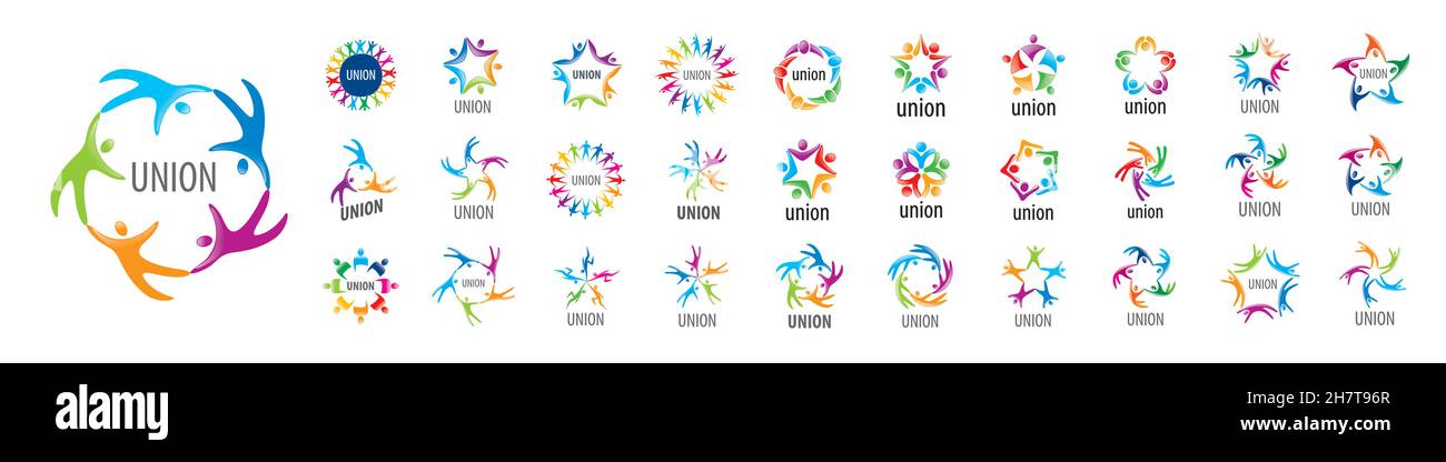 A set of vector logos of the Union on a white background Stock Vector ...