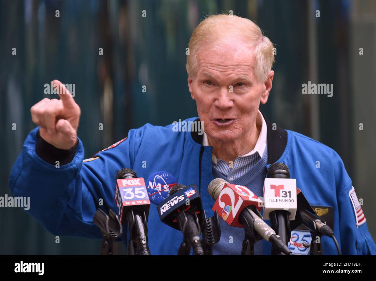 In a press conference at the Orlando International Airport, NASA ...