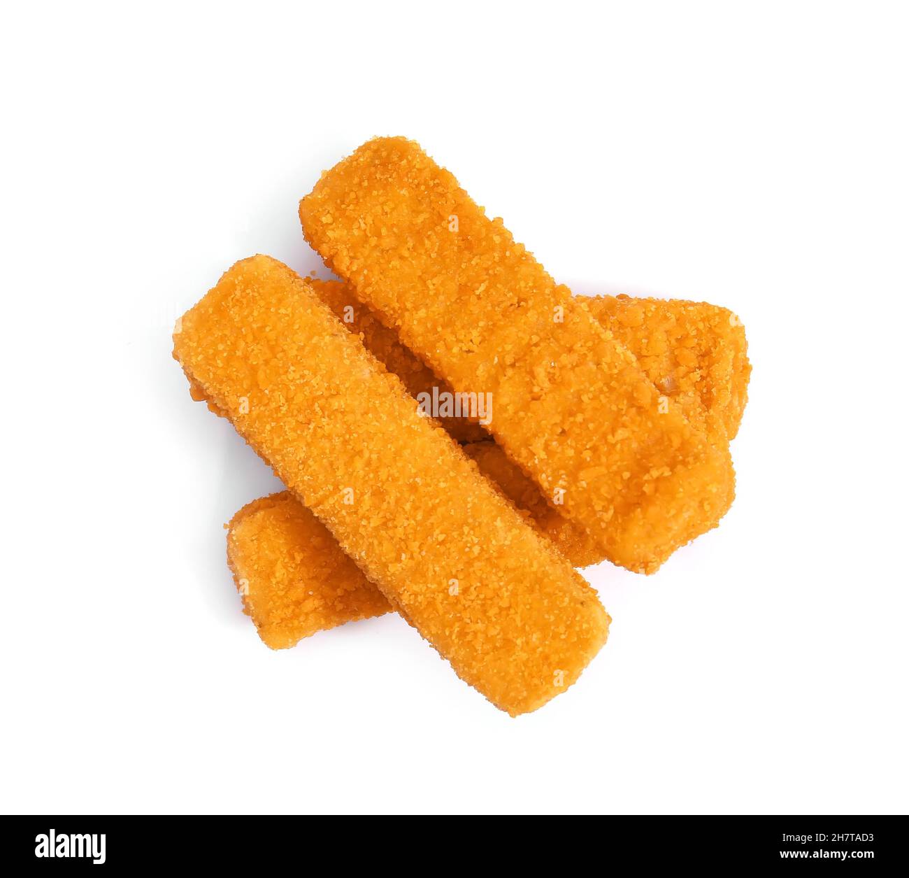 Tasty fish nuggets on white background Stock Photo - Alamy
