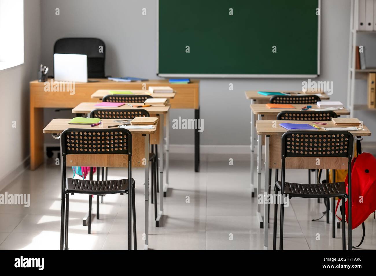 Interior of classroom prepared for lesson Stock Photo - Alamy