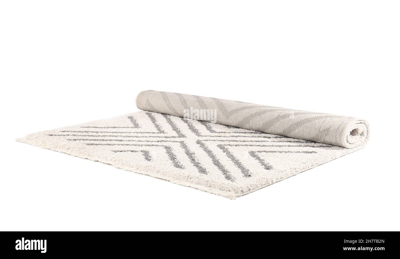 Modern carpet on white background Stock Photo - Alamy