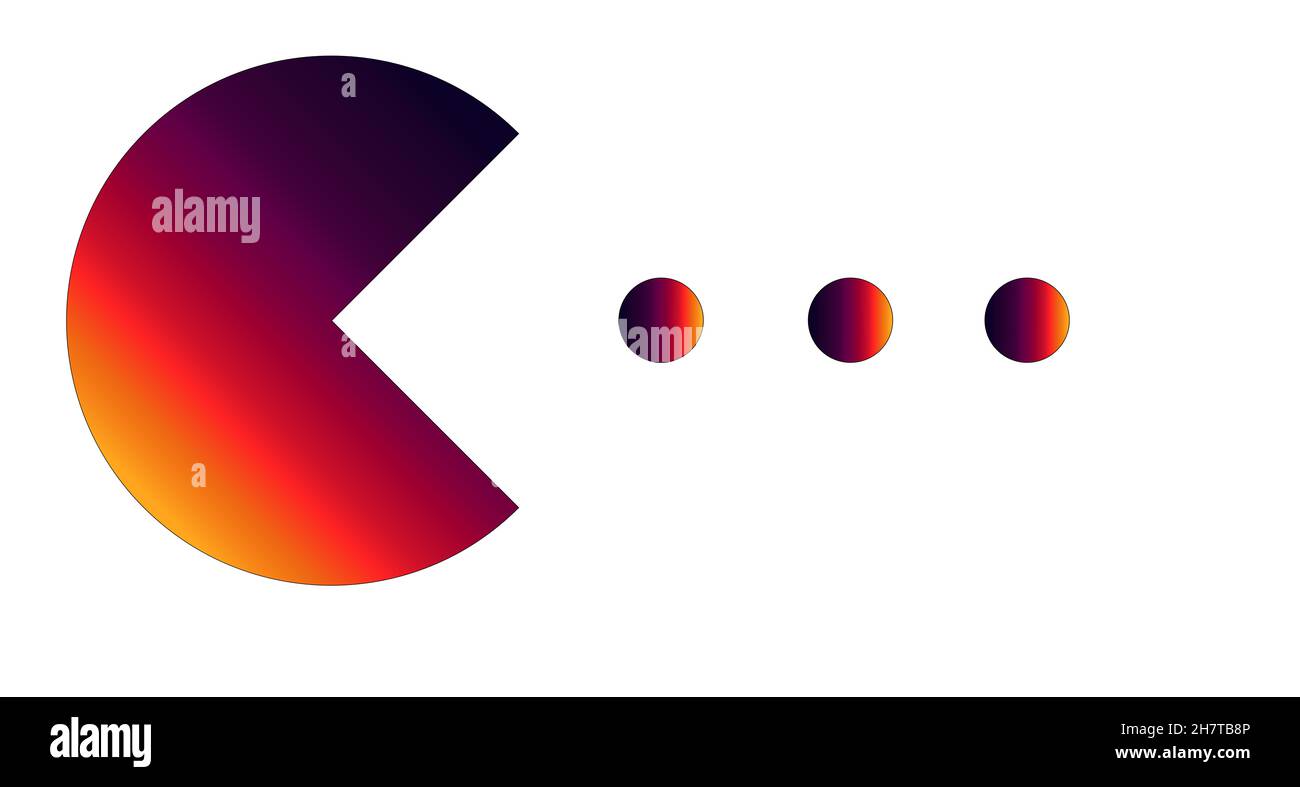 Pac man shaped Cut Out Stock Images & Pictures - Alamy