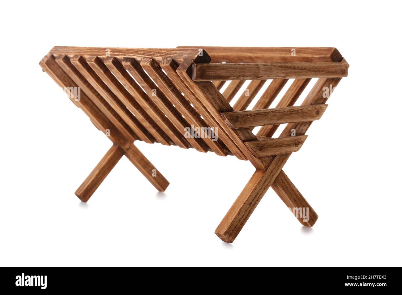 Wooden manger on white background Stock Photo - Alamy
