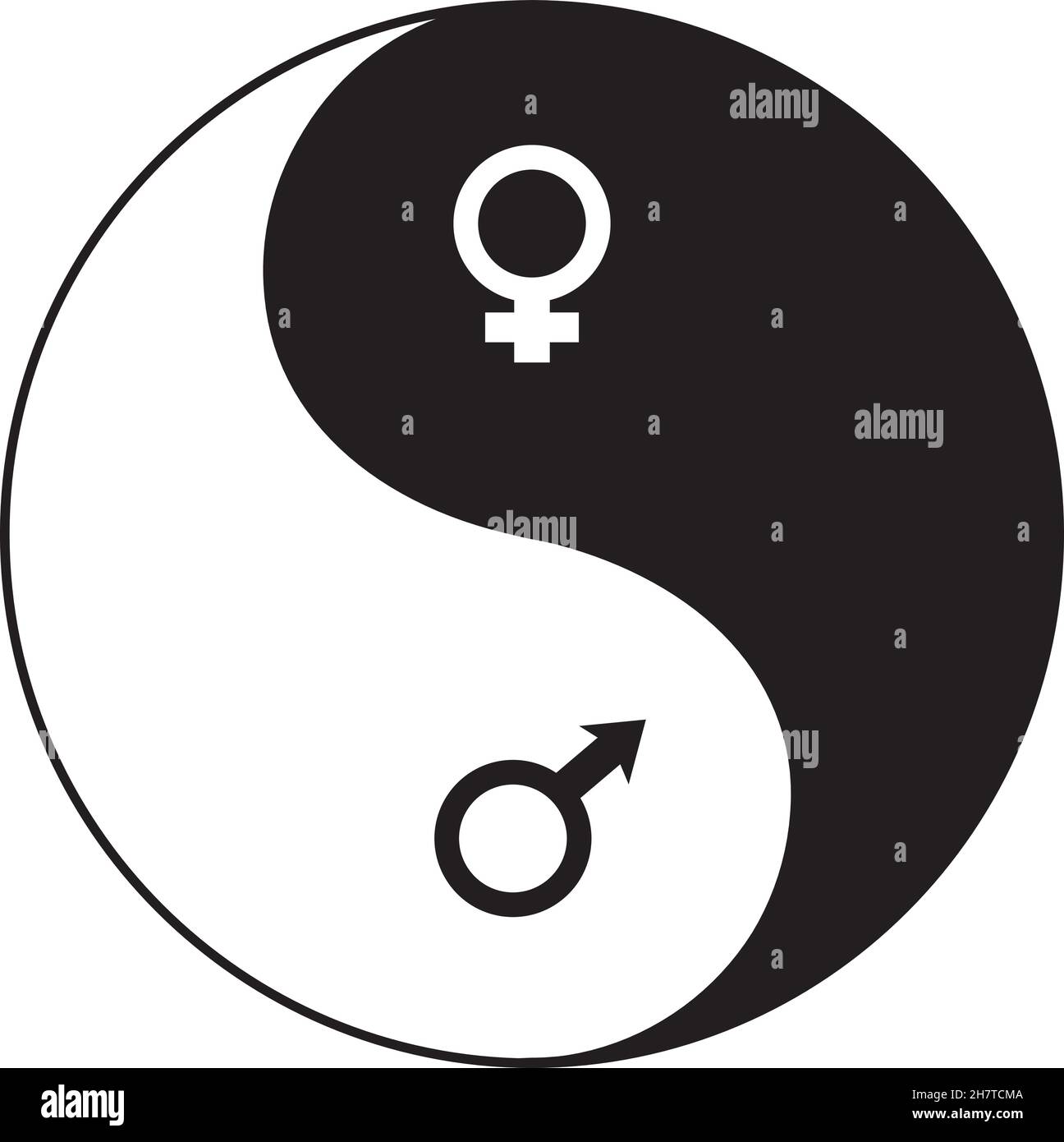 Yin-Yang symbol vector illustration isolated over white background ...