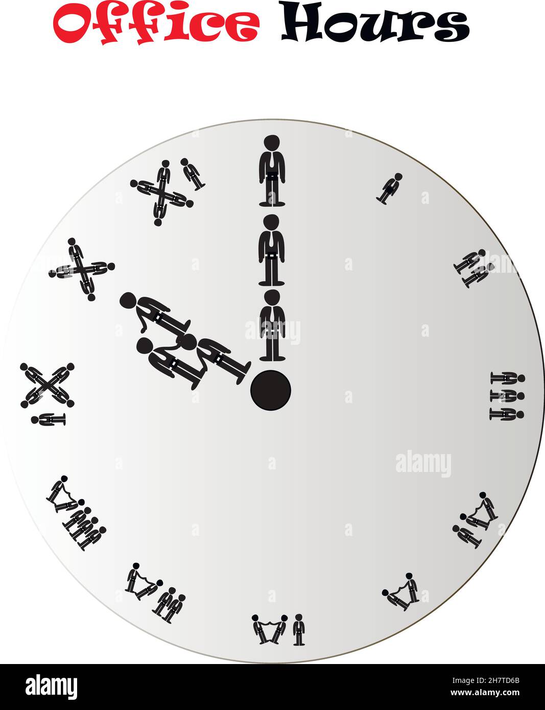 Productivity stress vector Cut Out Stock Images & Pictures - Alamy