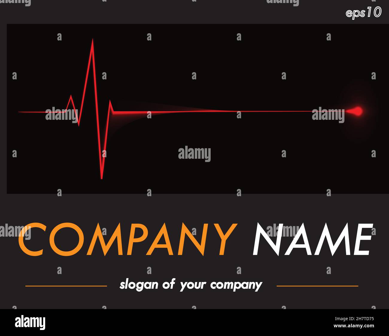 Pulse vector logo template, logotype for a company or a brand isolated ...