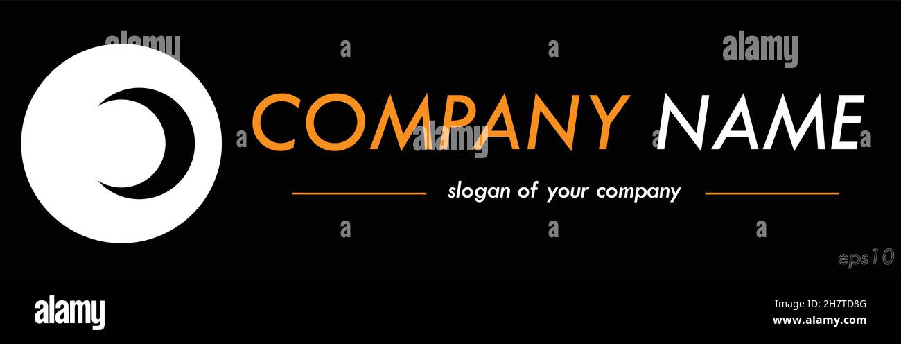 Horizontal vector logo template, logotype for a company or a brand ...