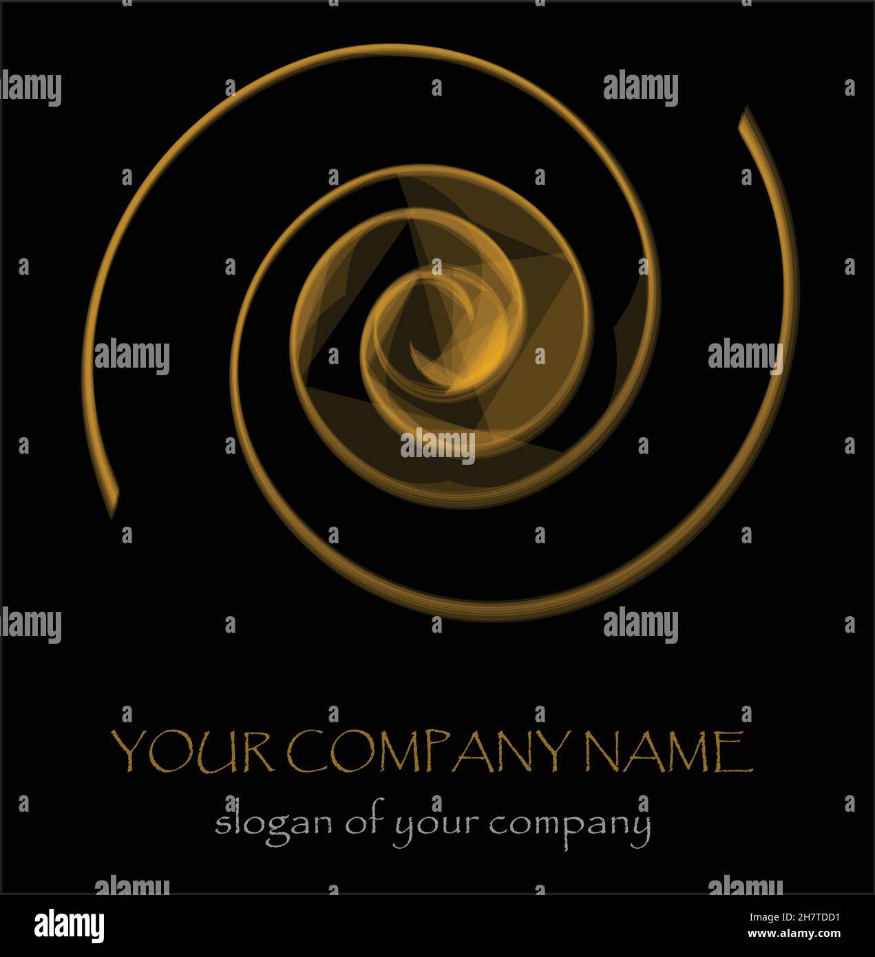 Creative vintage logo design idea, vortex shape logo template, vector ...
