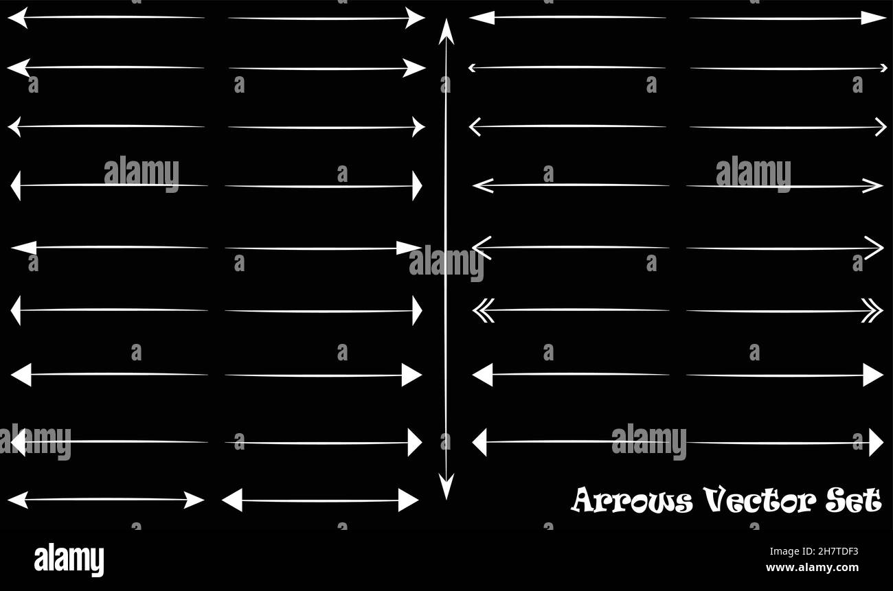 Arrow icons set, vector illustration. Different arrows types vector ...