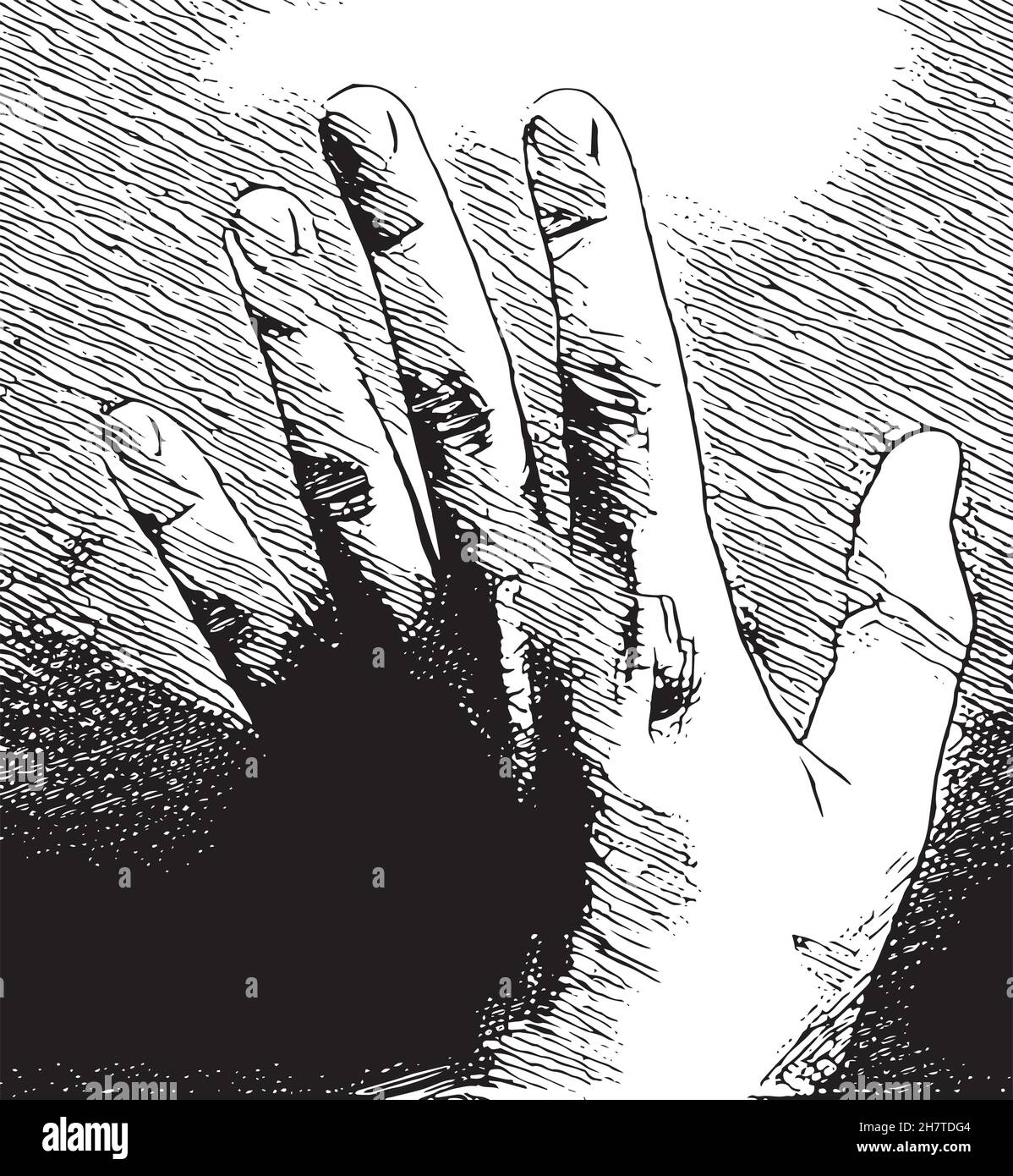 Hand illustration drawing, sketchy hand image Stock Vector Image & Art ...