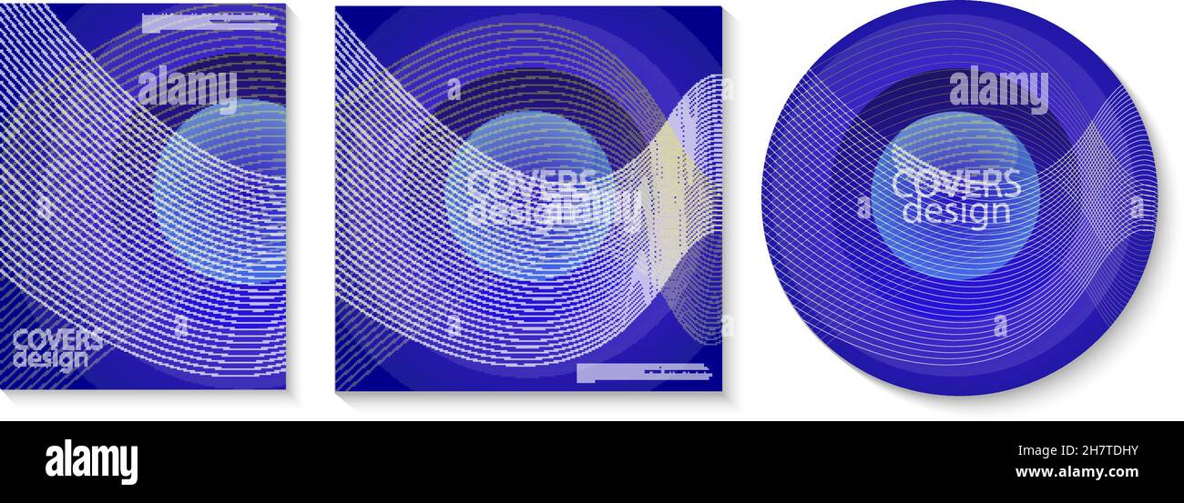 Covers design templates. Square cover, sphere covers. Vector ...
