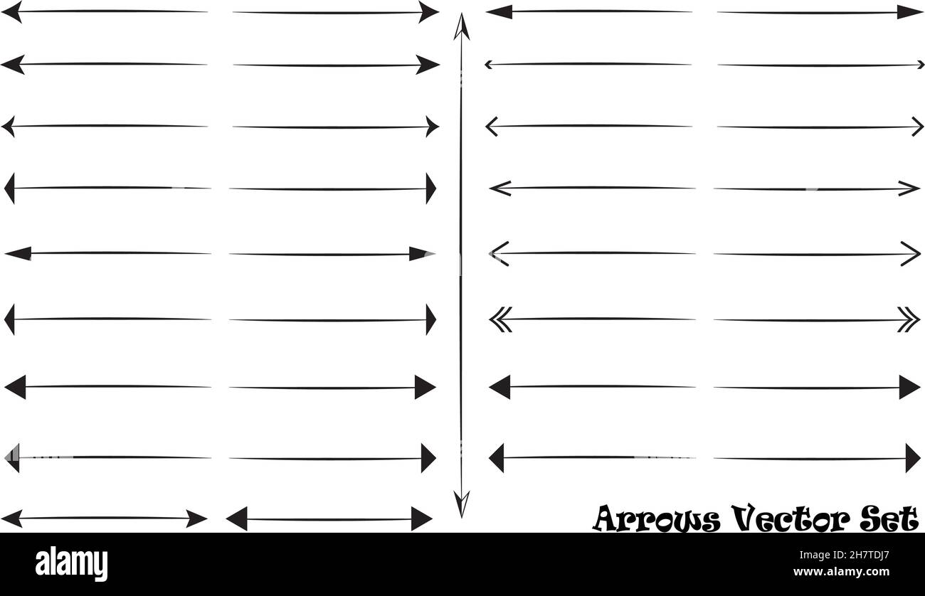 Arrow icons set, vector illustration. Different arrows types vector ...