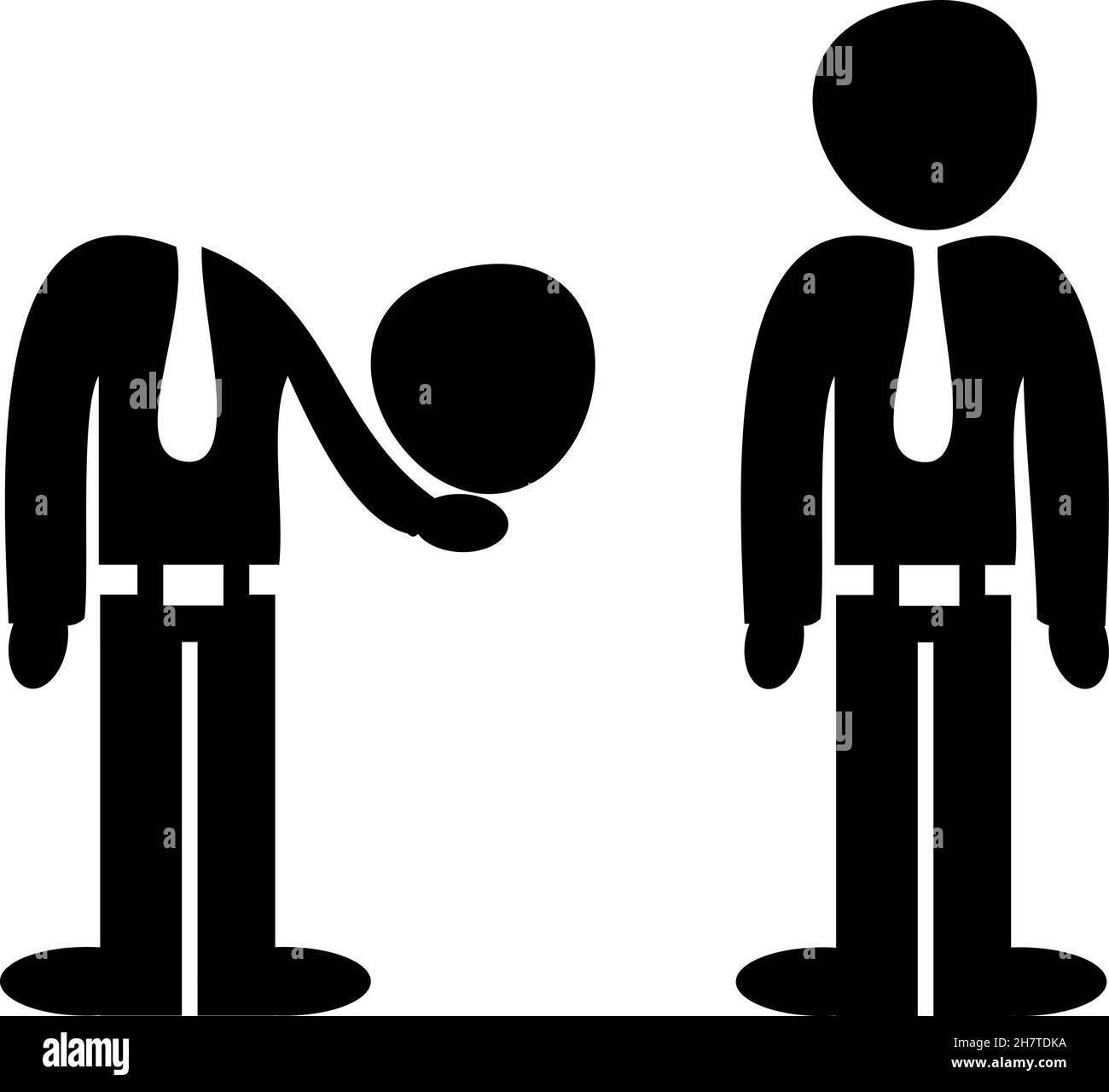 A Symbolic Vector Illustration Of A Man Sacrificing His Mental