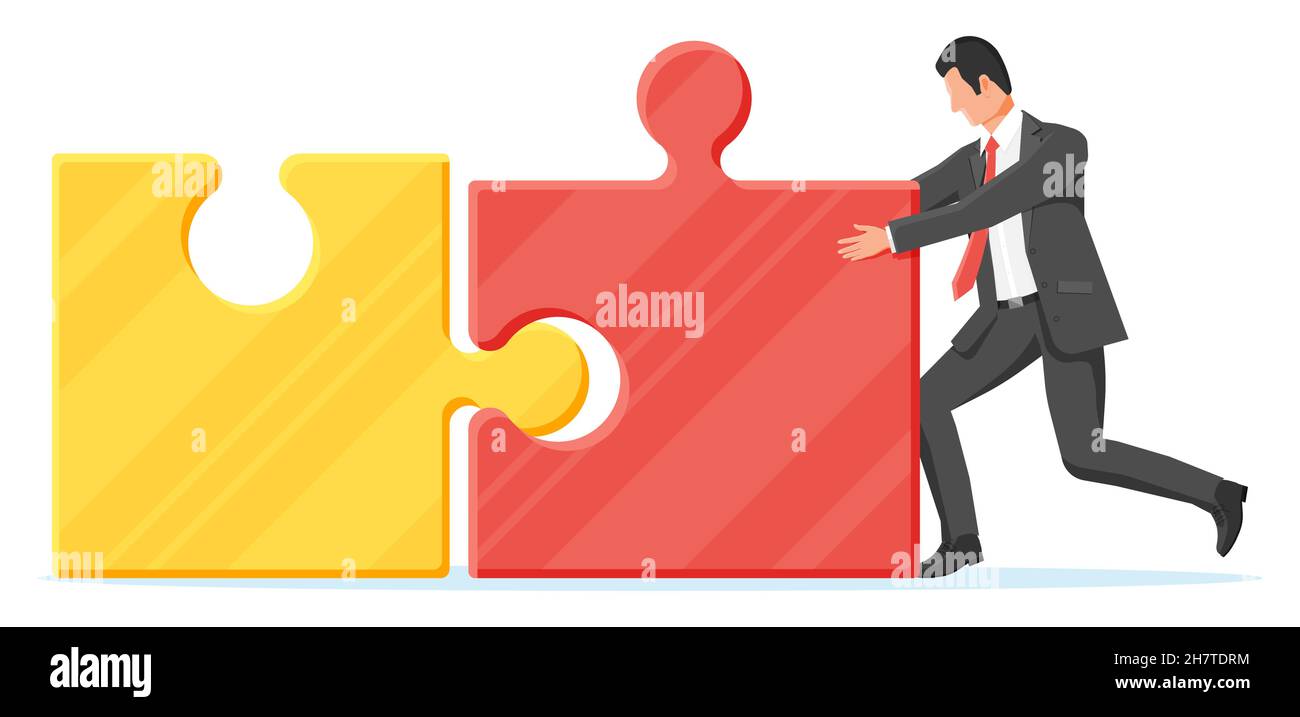 Connecting puzzle pieces icon Cut Out Stock Images & Pictures - Alamy