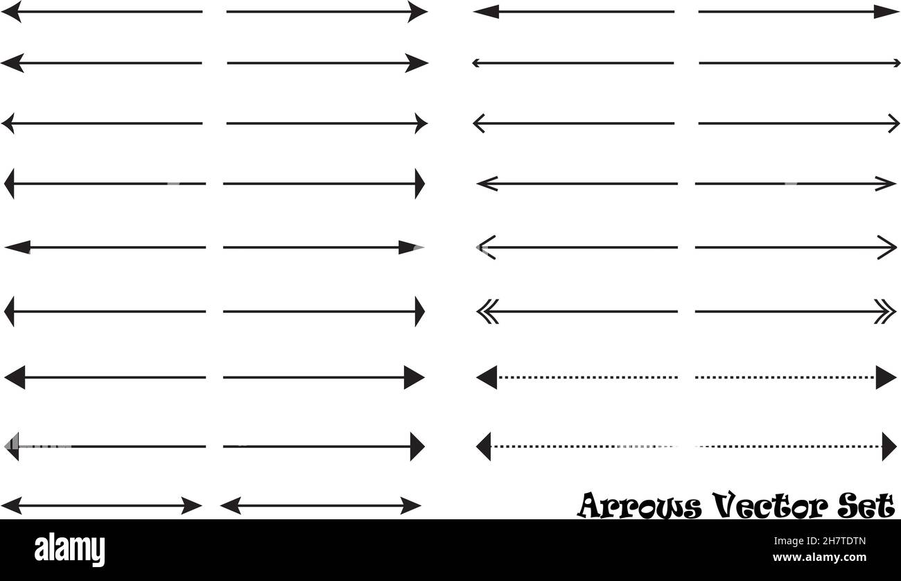 Arrow icons set, vector illustration. Different arrows types vector ...