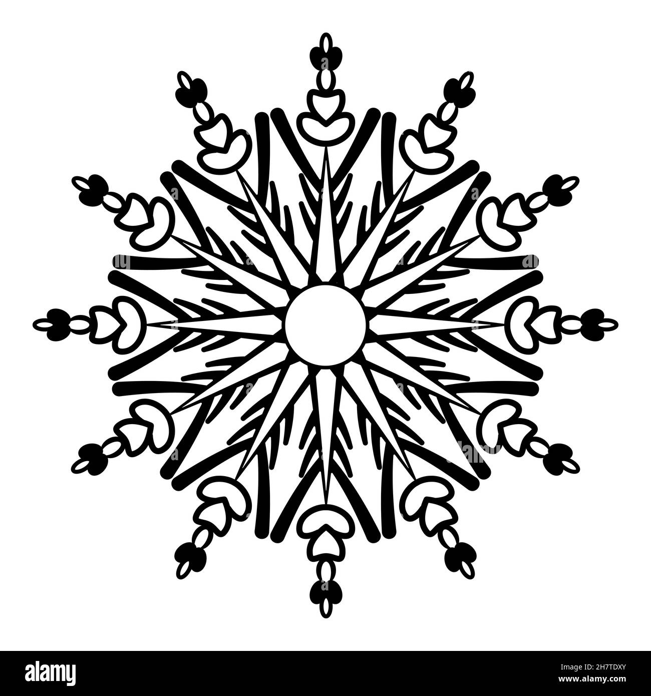 Snowflake icon. Isolated on white background. Vector Stock Vector Image ...