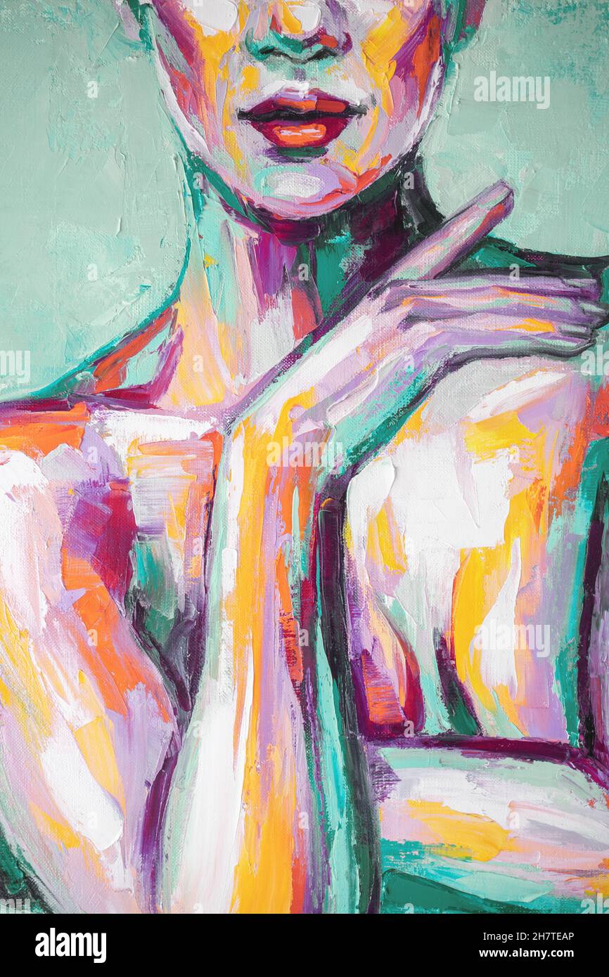 Abstract Beautiful Woman Painting