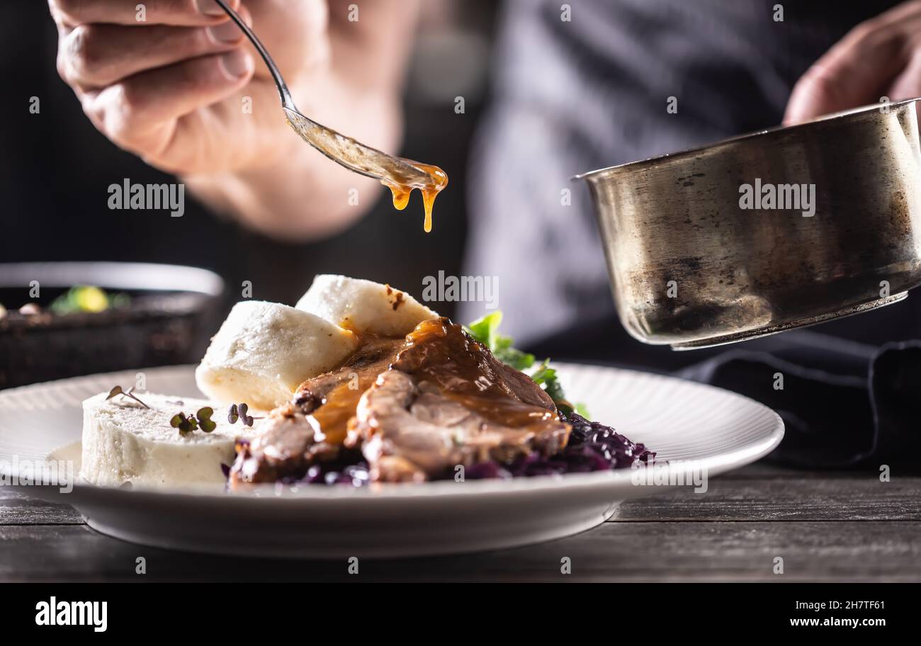 Pouring sauce hi-res stock photography and images - Alamy