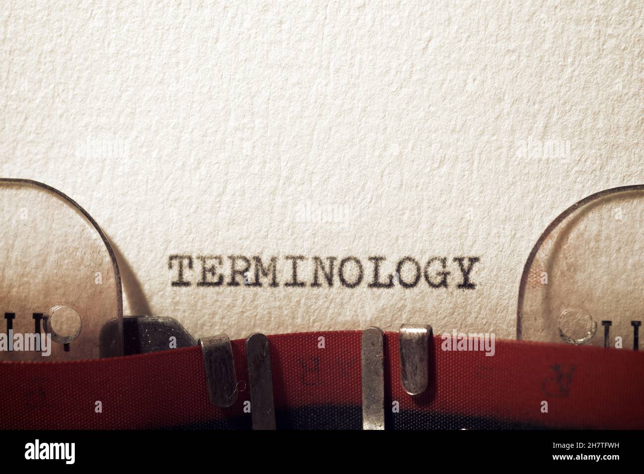 The word terminology written with a typewriter Stock Photo - Alamy