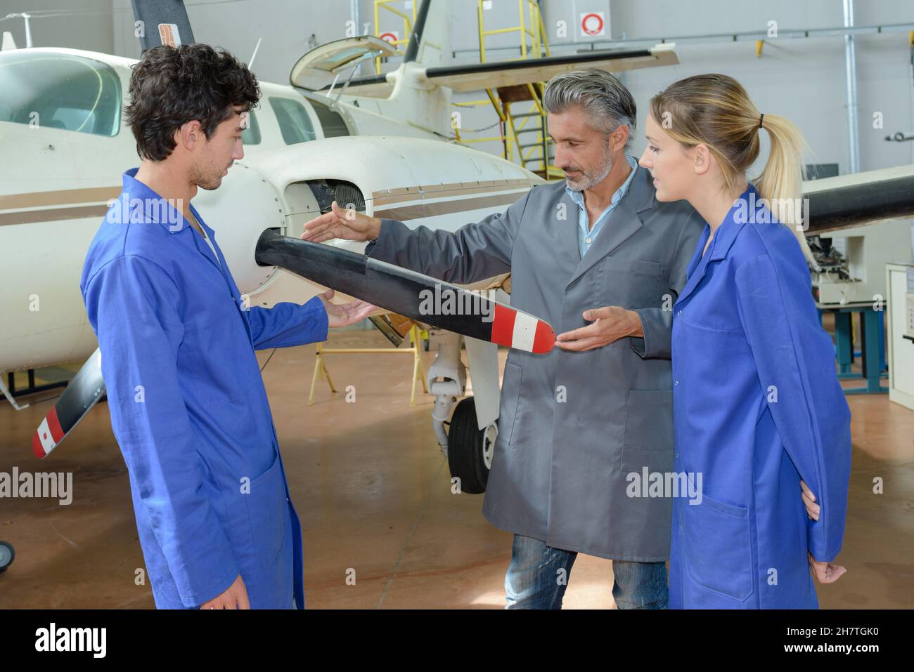 jet engine open and ready for maintenance inside hangar Stock Photo - Alamy