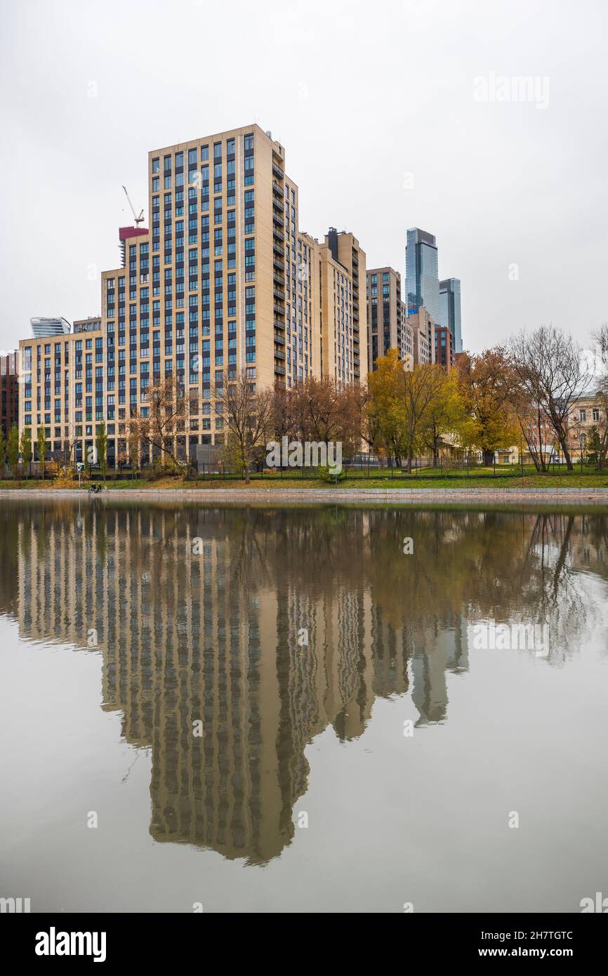 city modern architecture park with a lake urban nature .concept natural ...