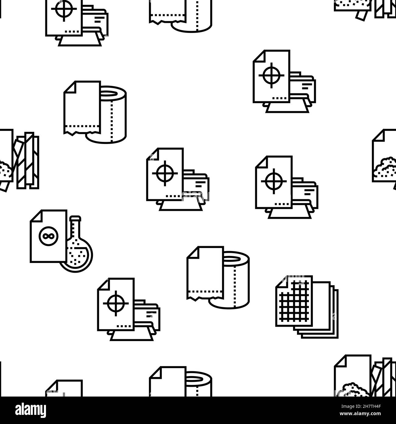 Paper List For Printing Poster Vector Seamless Pattern Stock Vector ...