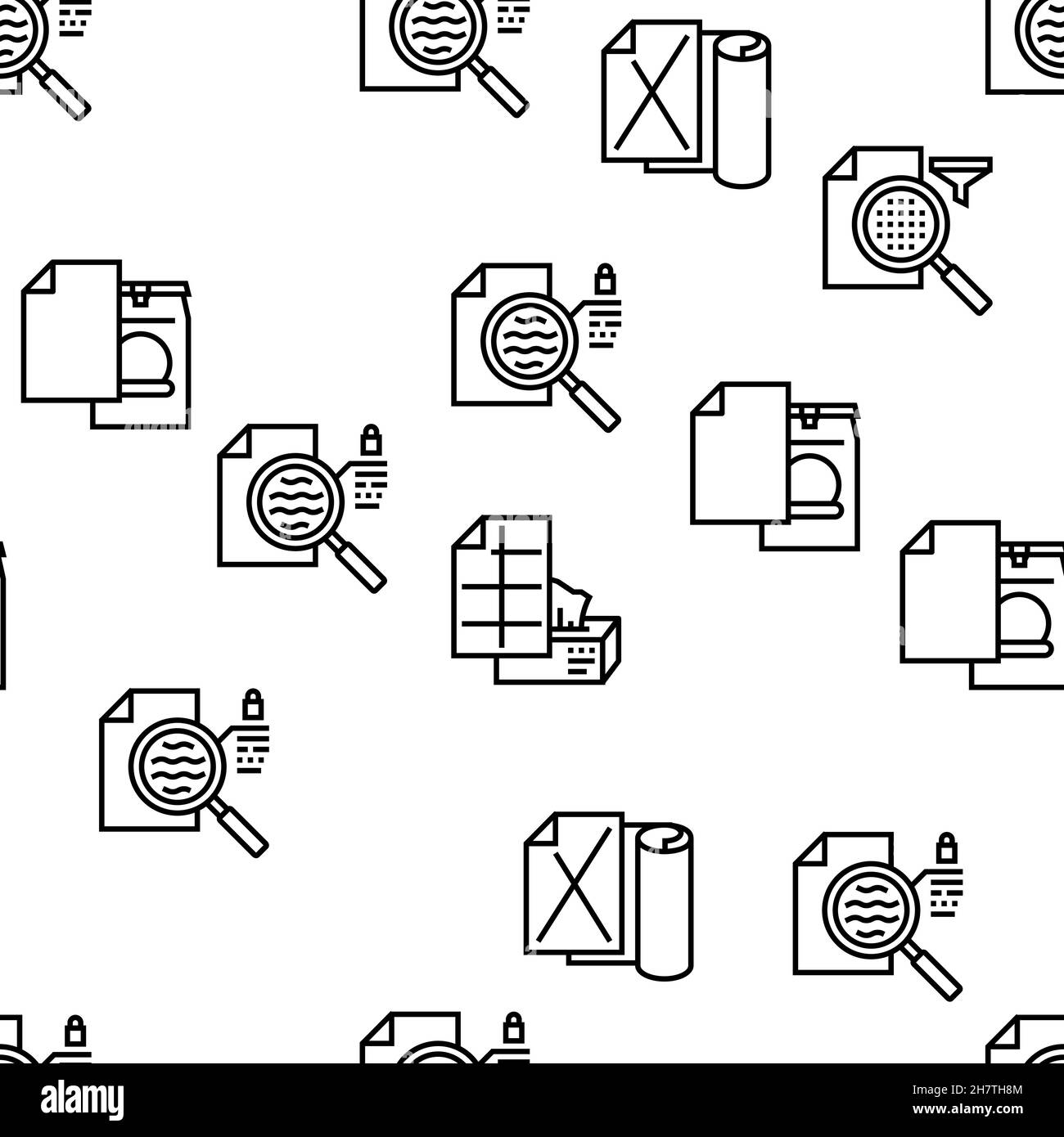 Paper List For Printing Poster Vector Seamless Pattern Stock Vector ...