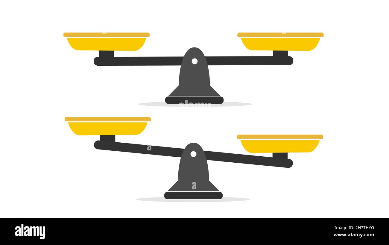 Set of different scales in a flat style on white Stock Photo - Alamy