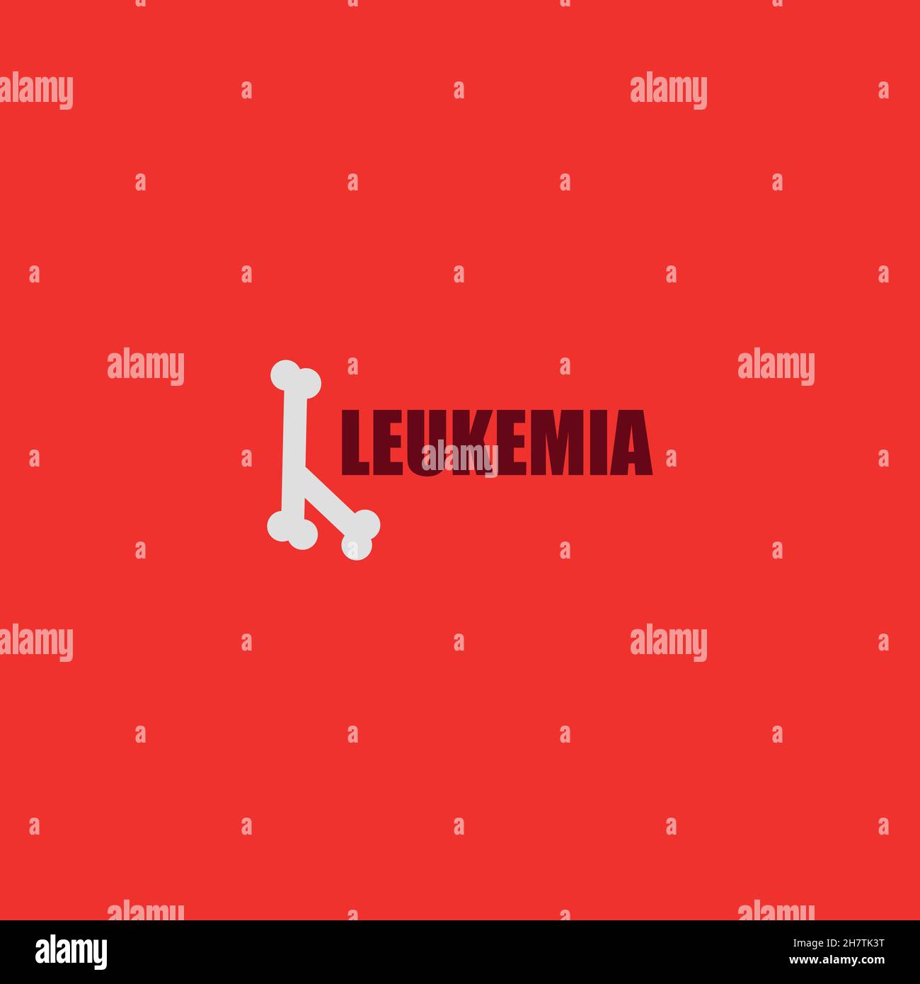 Leukemia line icon. Simple style blood cancer poster background symbol ...