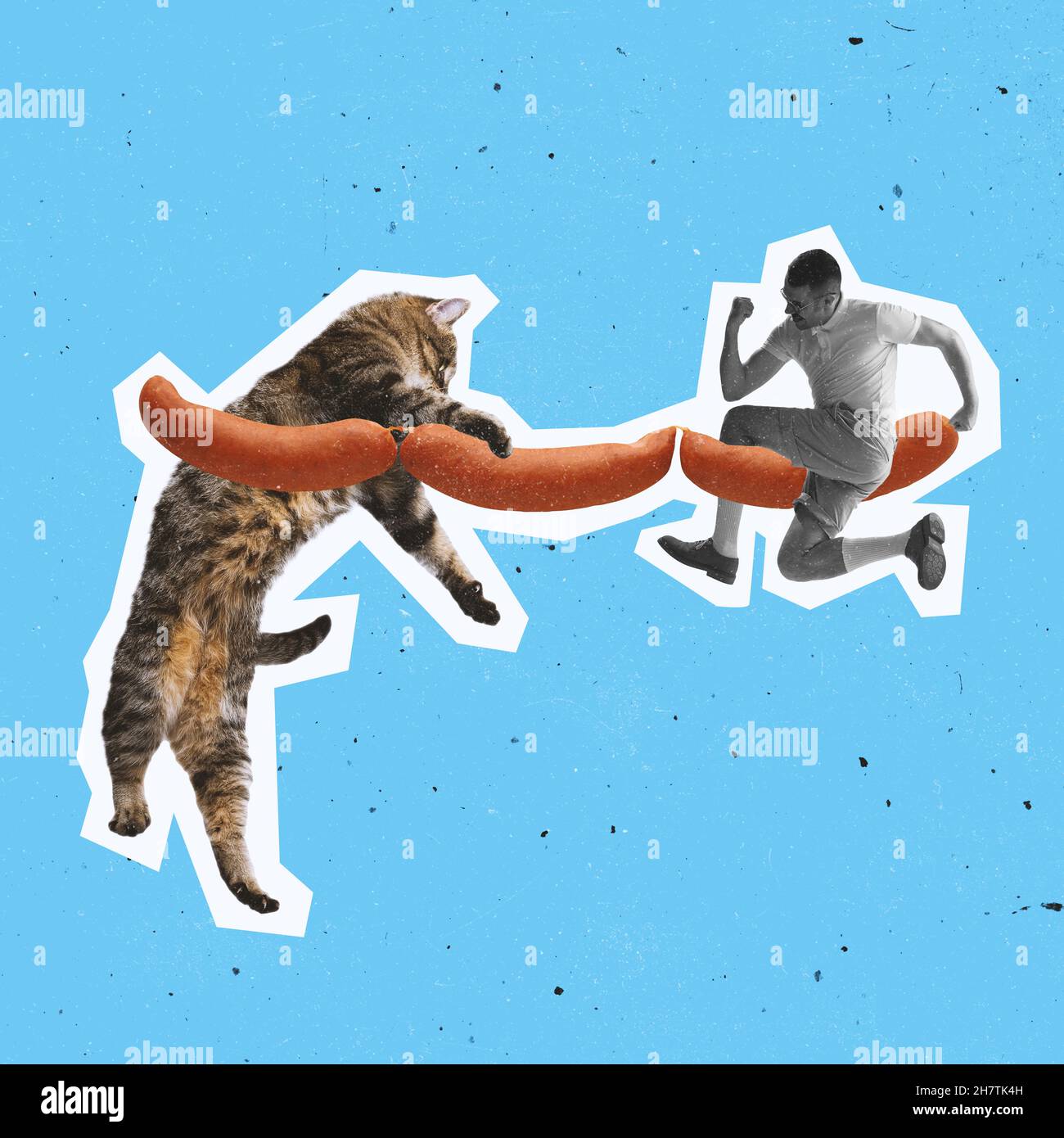 Contemporary art collage, modern design. Retro style. Minimalism. Huge ...