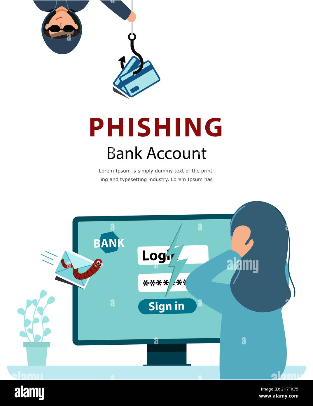 Bank scam website Stock Vector Images - Alamy