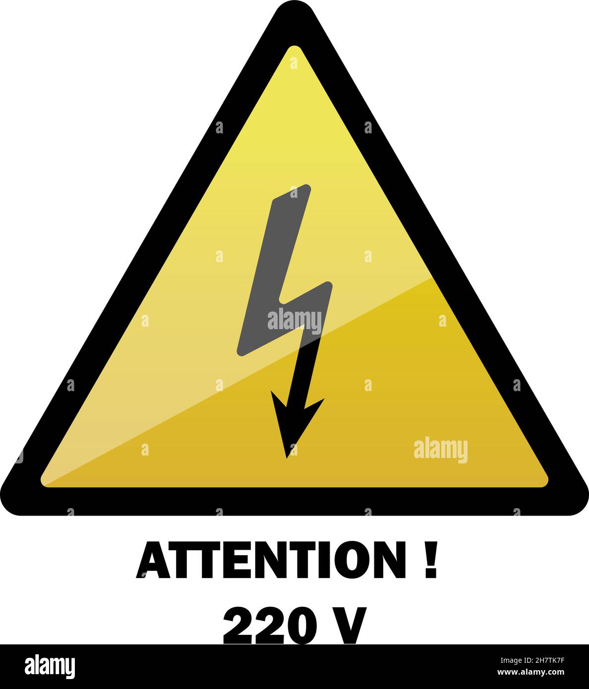 Warning sign because of high voltage Stock Vector Images - Alamy