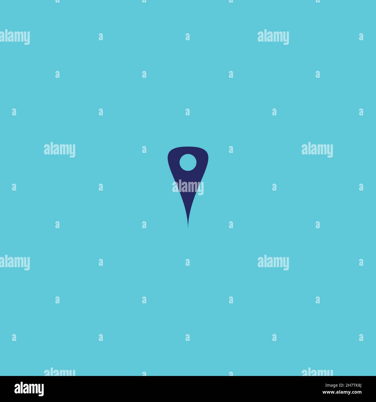 Location line icon. Simple style travel map poster background symbol ...