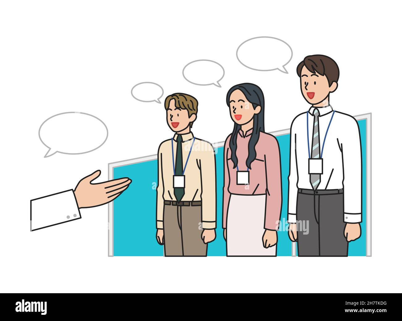 introduction of new employee Stock Photo - Alamy