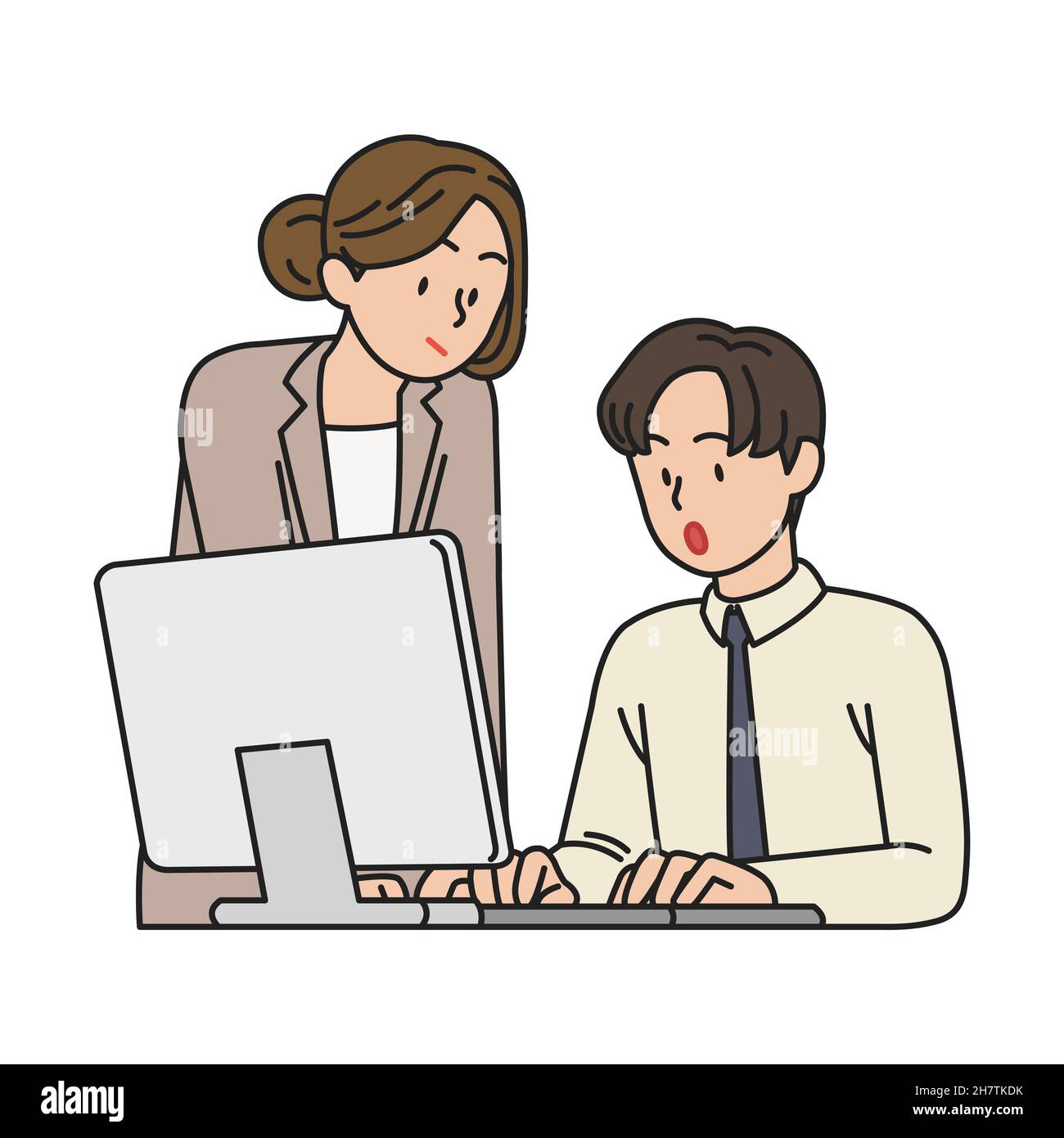 a boss who checks your work Stock Photo - Alamy