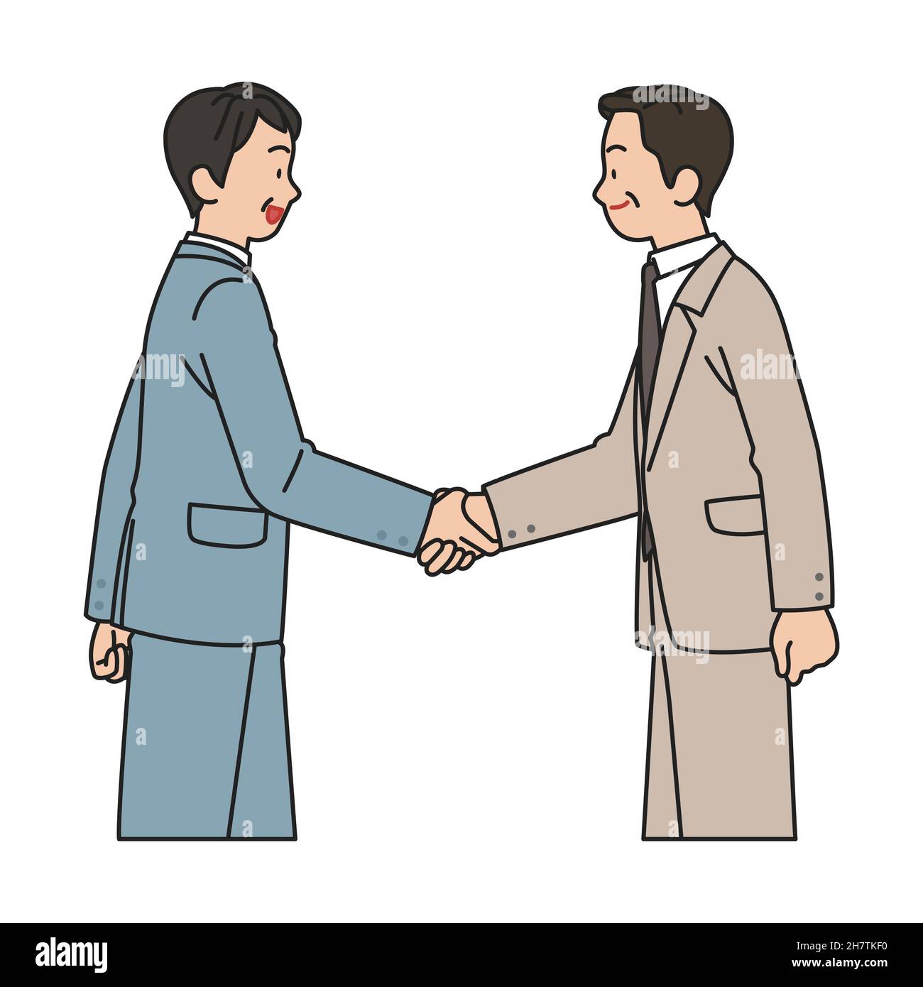 businessman who successfully completed his contract Stock Photo - Alamy