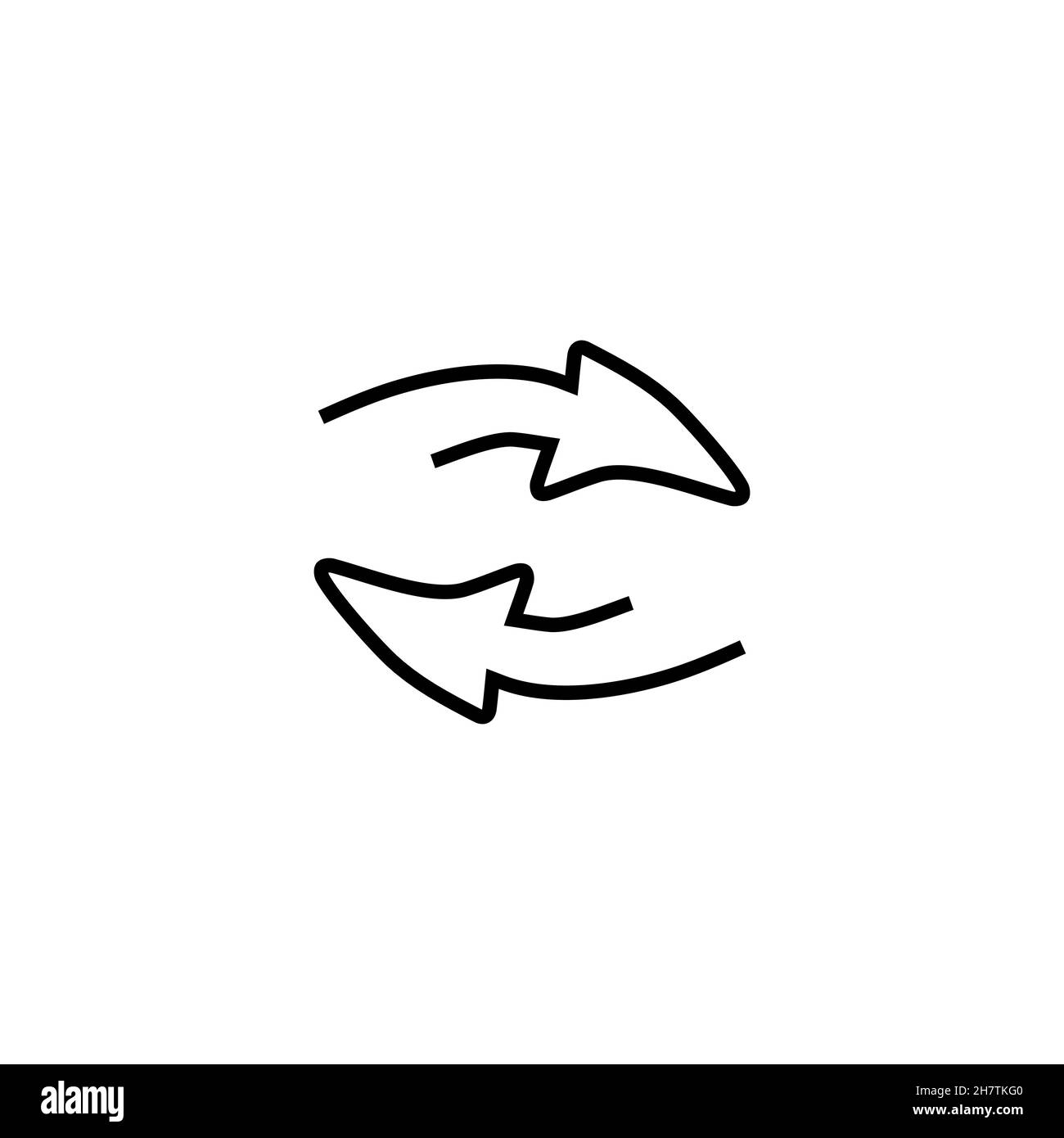 Refresh line icon. Simple style web page update background symbol. Logo ...